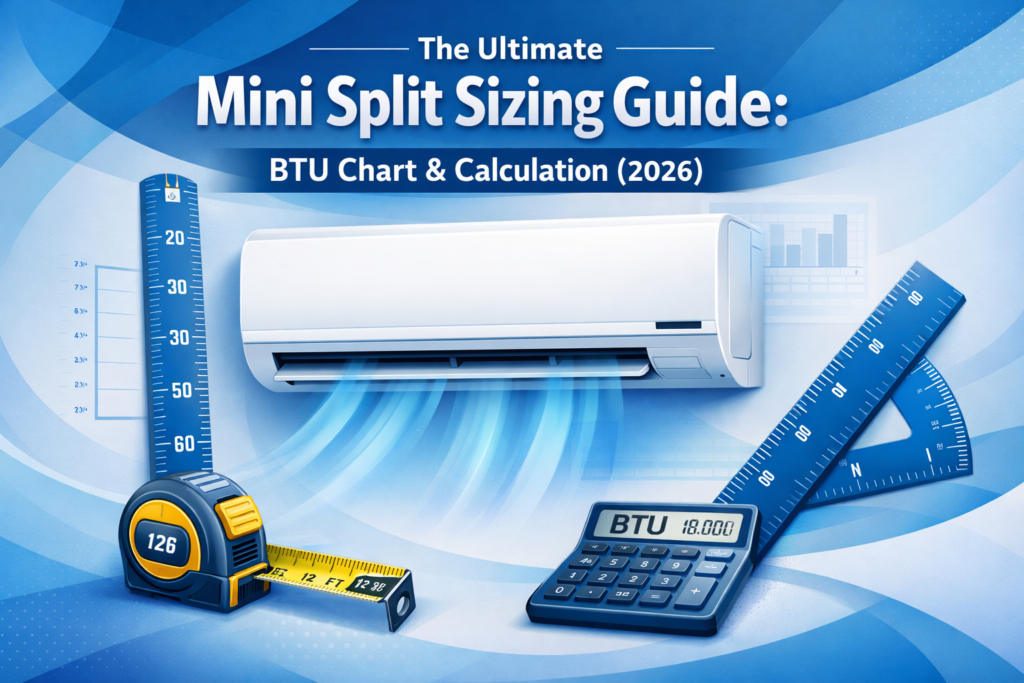 Mini Split Sizing Guide: BTU Chart & Calculator (2026)